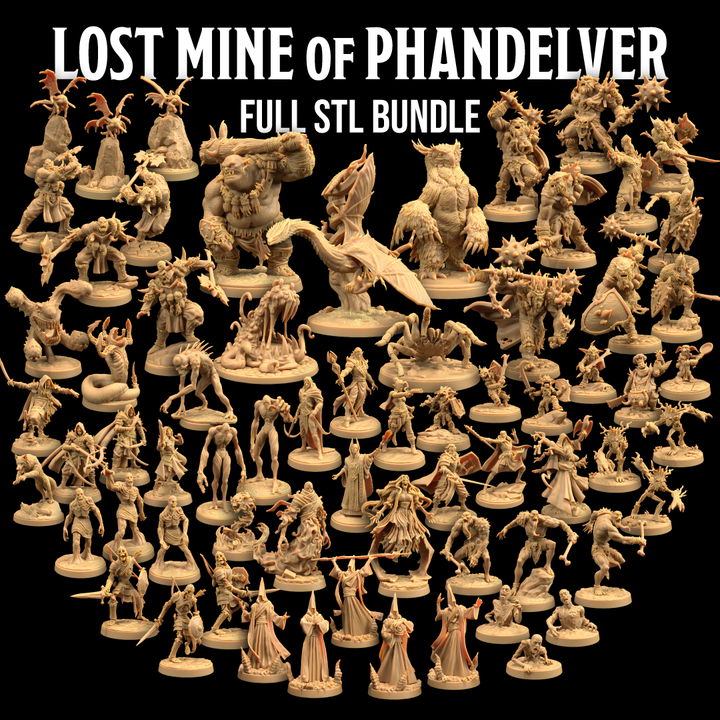 下载 Lost Mine of Phandelver | PRESUPPORTED | Full STL Bundle 通过 Dungeon Classics